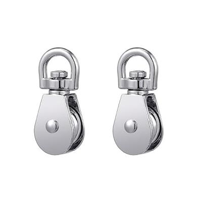 China Customized M15-M50 Stainless Steel 304 Single Eye Swivel Sheave Pulley Block for Wire Rope Honghao Model HH-3963 for sale