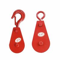 China Wire Rope Heavy Duty Pulley Lifting Block Snatch Block with Hook for Traction Truck Small Lifting Trolley Winch Parts for sale