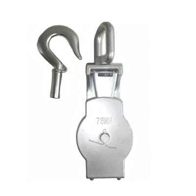 China Heavy Duty Pulley Lifting Block Snatch Pulley Block with Hook for Wire Rope for sale