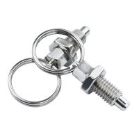 China Stainless Steel Non-Locking Type Stubby Hand-Retractable Index Plunger Spring Plunger with Pull Ring for sale