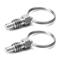 China Stainless Steel Non-Locking Type Stubby Hand-Retractable Index Plunger Spring Plunger with Pull Ring for sale