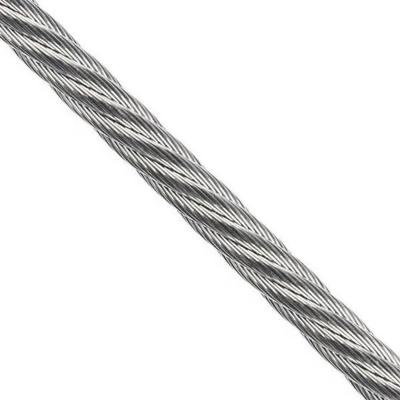 China 304 316 7X19 Stainless Steel Wire Rope Diameter 8mm SS316 7X19 Stainless Steel Cable for sale