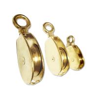 China Brass Pulley Brass Flag Pole Pulley Replacement Accessory for Rope Pulley System Marine Hardware for sale
