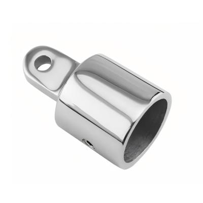 China Bimini Top Cap Eye End Boat Fitting Stainless Steel 316 Round Tubing Marine Hardware for sale
