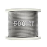 China 7x7 500 Feet T 316 Marine Grade Cable 1/8 Stainless Steel Aircraft Wire Rope for Deck Cable Railing Kit for sale