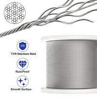 China Customized Length Stainless Steel Wire Rope with 7x7 Construction and SS304/SS316 Material for Aircraft Cable Applications for sale