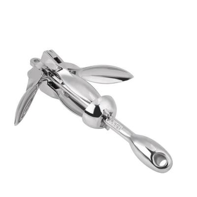 China Honghao HH-3325 Folding Anchor Stainless Steel 304/316 Polished Surface Boat Yacht Pontoon Hardware Accessories <1000KG for sale