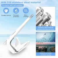 China Heavy Duty Marine Grade Polished 316 Stainless Steel Bruce Style Claw Force Boat Anchor for sale