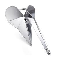 China 316 Stainless Steel Delta Style Boat Anchors Marine Grade Mirror Polished Triangular Anchor for sale