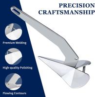 China 316 Stainless Steel Delta Style Boat Anchors Marine Grade Mirror Polished Triangular Anchor for sale