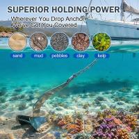 China 316 Stainless Steel Delta Style Boat Anchors Marine Grade Mirror Polished Triangular Anchor for sale