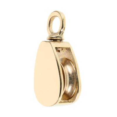 China Brass Flag Rope Pulley Smooth Sliding Swivel Pulley for Sailing Hardware and Flagpole Accessories for sale