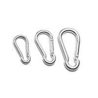 China Factory Direct Wholesale Carabiner Hook Hardware 304 316 Springs Stainless Steel Climbing Button Snap Hooks for sale