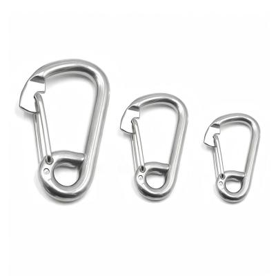 China Spring Snap Hook 316 Stainless Steel Snap Hook Clip Quick Link Carabiner for Vehicle and Boat Safety for sale