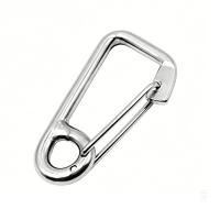 China T316 Stainless Steel Spring Snap Hook Marine Grade Safety Carabiner, Heavy Duty Boat Hook with Eye for Ship Yacht Sailing for sale