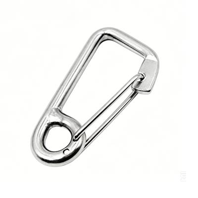 China T316 Stainless Steel Spring Snap Hook Marine Grade Safety Carabiner, Heavy Duty Boat Hook with Eye for Ship Yacht Sailing for sale