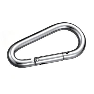 China DIN5299 Stainless Steel Carabiner Egg Type Fire Brigade Snap Hook Chain Connecting Steel Snap Hook for sale