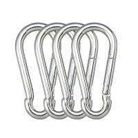 China DIN5299 304 Stainless Steel Spring Snap Hook Fits Camping Hiking for Rope Chain Keychain Keys Rings for sale