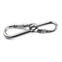 China 316 Stainless Steel Screw Lock Carabiner Hooks Heavy Duty Carabiner Spring Snap Hook with Screw Lock for sale