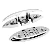China 316 Stainless Steel Boat Folding Cleat Dock Rope Cleat Marine Suitable for Dock Deck Cable Kayaks Yacht Floats for sale