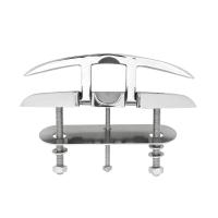 China Folding Boat Cleats Marine Grade 316 Stainless Steel Flip up Boat Dock Cleats Rope Cleat with Backing Plates for Deck for sale