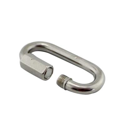 China M6 M8 M10 Stainless Steel 304 Quick Link Marine Oval Thread Carabiner Chain Connector Link for sale
