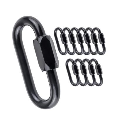 China Black Chain Connector Rigging Hardware Carabiner Quick Link for sale
