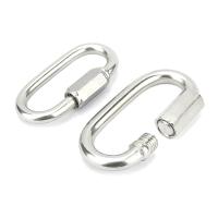 China Outdoor Sports Stainless Steel Oval Quick Link Carabiner with Galvanized & Zinc Plated Finish Customizable Packing for sale
