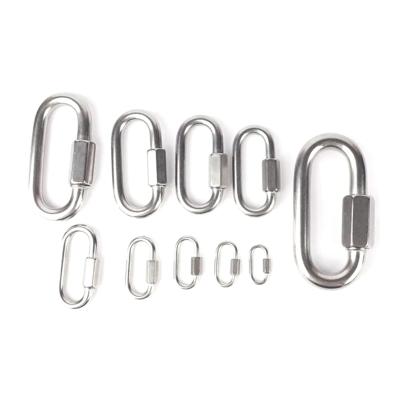 China Stainless Steel 304 Standard Quick Links Marine Safety Screw Chain Quick Connecting Link Hardware for sale