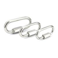 China Stainless Steel 304 Standard Quick Links Marine Safety Screw Chain Quick Connecting Link Hardware for sale