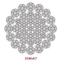 China Factory Price 35WxK7 Galvanized Steel Wire Rope for Crane Lifting Hoisting Machinery for sale