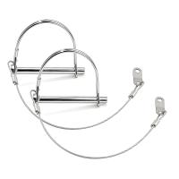 China Heavy Duty Square Safety Coupler Pin with Steel Quick Release Ring for Farm Trailers Wagons Towing Lawn and Hitches for sale