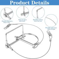 China Heavy Duty Square Safety Coupler Pin with Steel Quick Release Ring for Farm Trailers Wagons Towing Lawn and Hitches for sale