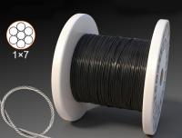 China Carbon Steel Galvanized PVC Coated Wire Rope 7x7 / 7x19 Construction Aircraft Cable for Big Projects for sale