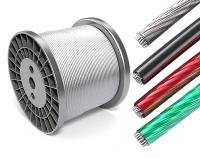 China Carbon Steel Galvanized PVC Coated Wire Rope 7x7 / 7x19 Construction Aircraft Cable for Big Projects for sale