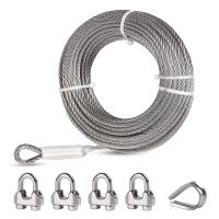 China Cold Heading Steel 6×7 FC PVC Coated Steel Cable Rope for Aircraft Cables ISO9001/ISO14001 Certified for sale