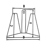 China Marine Sales Hall Anchor with Snap Hook Weight 11000kg for sale