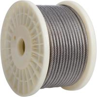 China Grade Carbon Steel Galvanized Aircraft Cable Wire Rope MIL-DTL-83420 9.53mm Diameter for sale