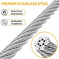 China Grade Carbon Steel Galvanized Aircraft Cable Wire Rope MIL-DTL-83420 9.53mm Diameter for sale