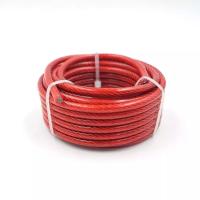 China PVC Coated Steel Wire Rope with 7x7 / 7x19 Construction and 5/32