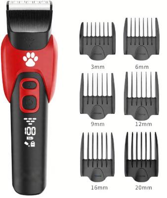 China Stainless Steel Cordless Pet Clipper USB Rechargeable Pet Hair Clippers Lightweight for sale
