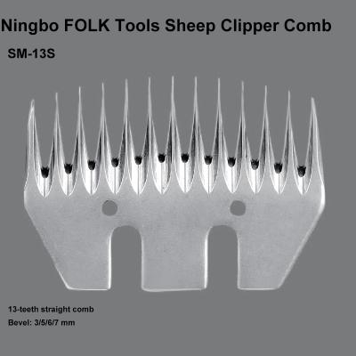 China 13-Teeth Straight Comb Sheep Clipper Blade in High-Carbon Steel for Sheep Shearing Comb Use for sale