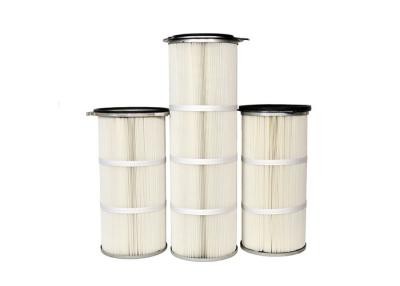 China 5um,0.5um,2um,0.2um Powder Coating Spray Booth Recycling Pleated Filter Cartridge for sale