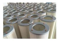 China 5um,0.5um,0.2um,2um，Imported PTFE Coated Polyester Dust Filter Cartridge Oil And Water Repellent for sale