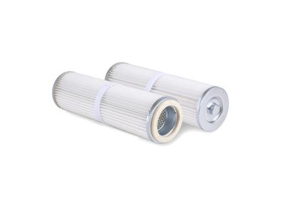 China 5um,0.5um,2um,0.2um Polyester Spunbond Dust Filter Cartridge Galvanized Steel Inner Core for sale