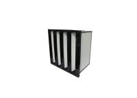 China Rigid V-Packing Air Conditioner Filters Plastic Frame , Pocket V Bank Filters Galvanized for sale
