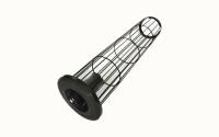 China Round Oval  Filter Cages Dust Collector Accessories Silicon Coating 4 Inch Diameter for sale