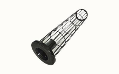 China Round Oval  Filter Cages Dust Collector Accessories Silicon Coating 4 Inch Diameter for sale