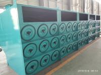 China Blue Color Cartridge Dust Collector  100% Spun Bonded Wide Open Pleat Spacing for sale