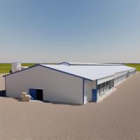 China High Strength Steel Prefab Farm Shed Building Prefab Metal Warehouse Building Anti Rust for sale